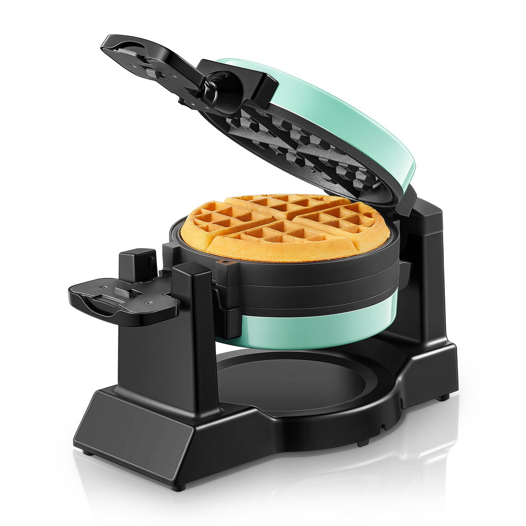 1400W Flip Double Waffle Maker Blue – Fohere