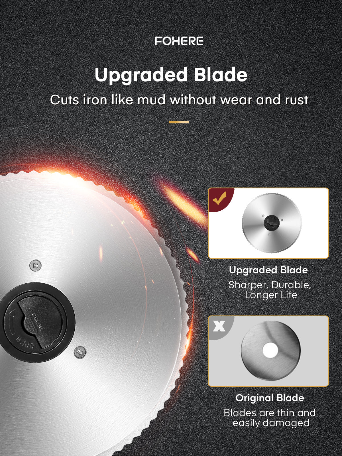 Meat Slicer, FOHERE Kitchen Pro 200W Electric Deli Food Slicer with Tw ...