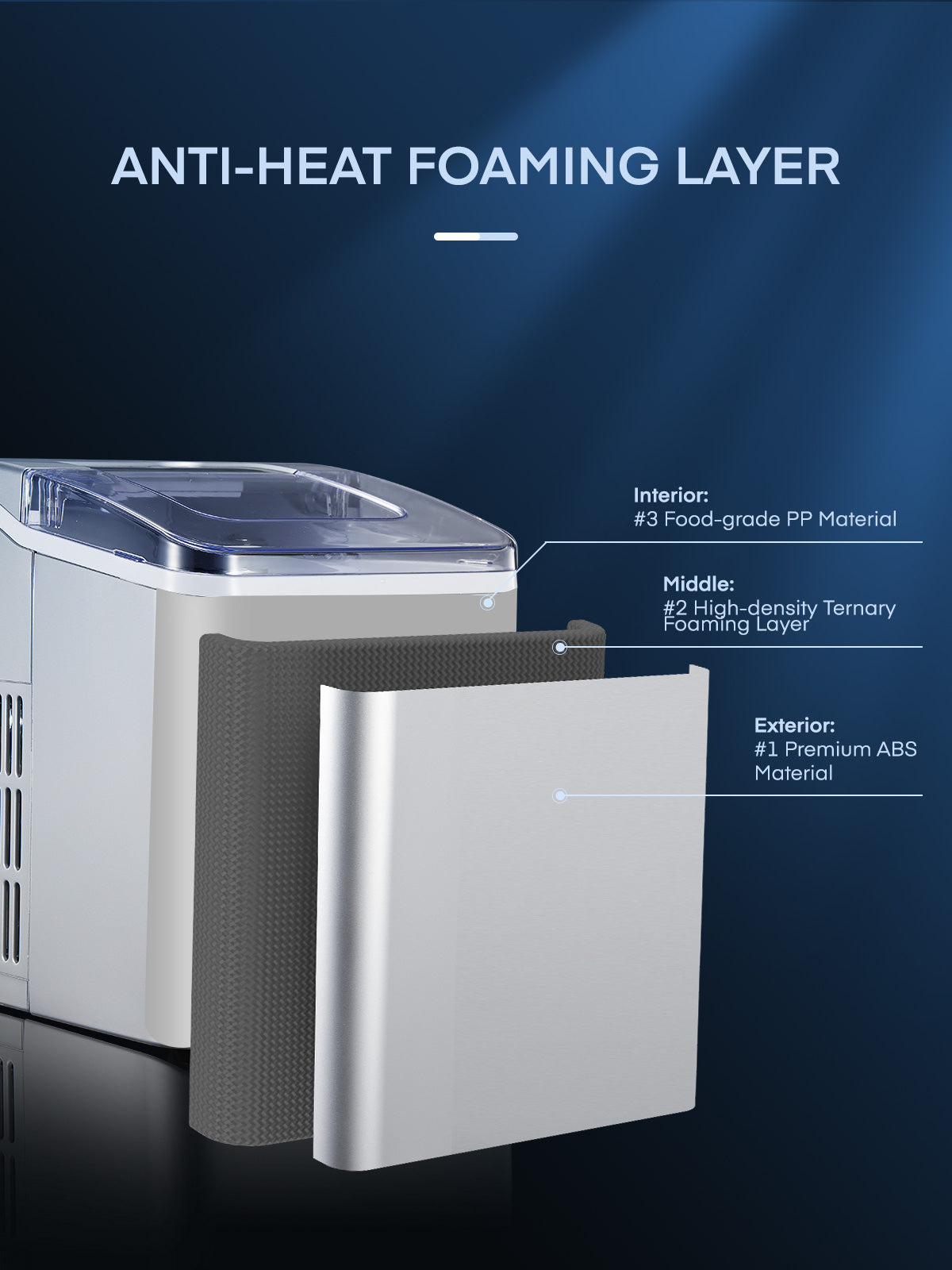 Ice Makers Machine Countertop, 9 Cubes Ready in 6 Mins, 28lbs in 24Hrs ...